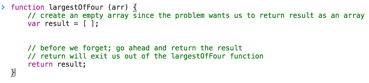 Return Largest Numbers In Arrays Return An Array Consisting Of The By Heggy Castaneda Medium