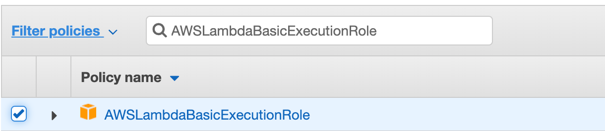 Using AWS Management Console to create a new role to execute AWS Lambda ...