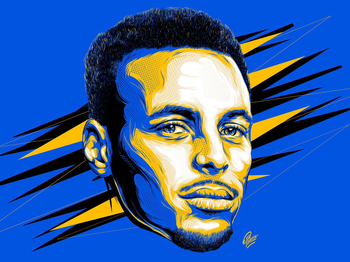 NBA PORTRAITS. Made on the Ipad Pro with Adobe… | by Caroline BLANCHET ...