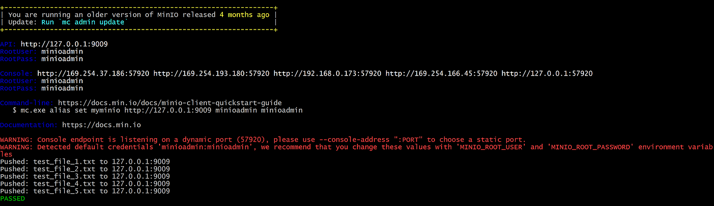 Validating data flow from your MinIo s3 object storage modules. | by ...