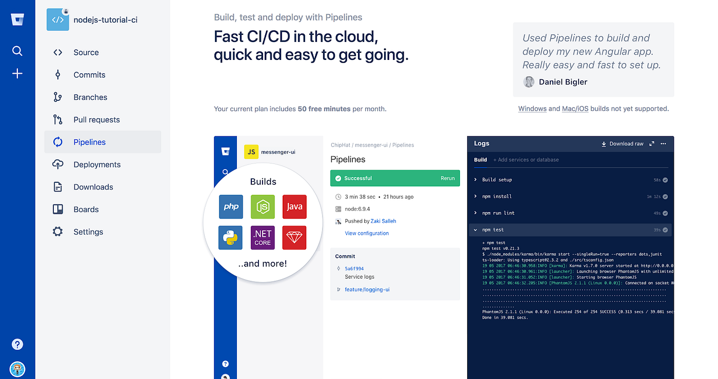 Fluxo CI/CD com Bitbucket Pipelines | by Gesiane Reis | Medium