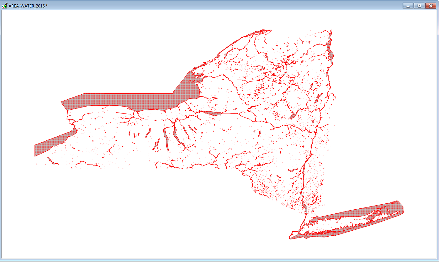 Create a US Coastline (New York) shapefile from Census Blocks, using ...