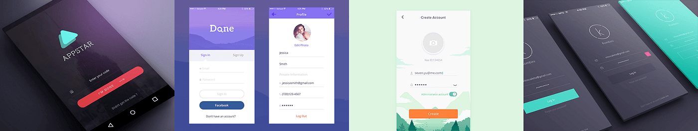 Login & Sign Up screens inspiration | by Freebie Supply | Inspiration ...