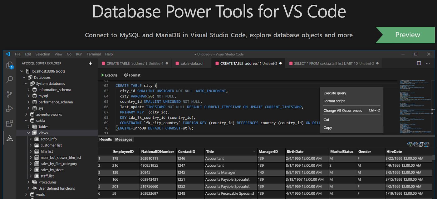 Visual Studio Code For Mysql And Mariadb Development