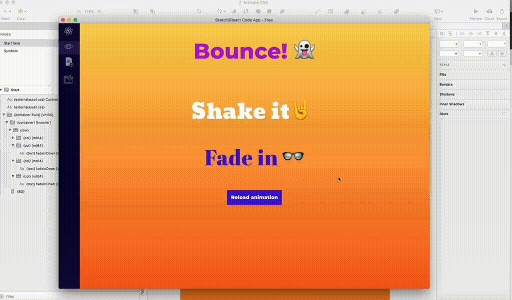 CSS Animations inside of Sketch with Sketch2React | by Juan Maguid | Sketch2React | Medium