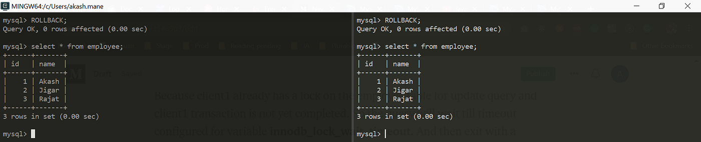 Locking in MySQL without index… How and When? | Medium