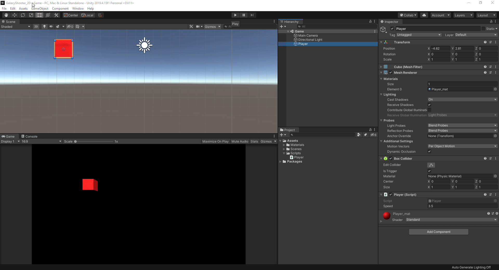 4-Speed tuning using Variable and [SerializeField] | by YShu | Unity2D Game-Galaxy Shooter Dev ...