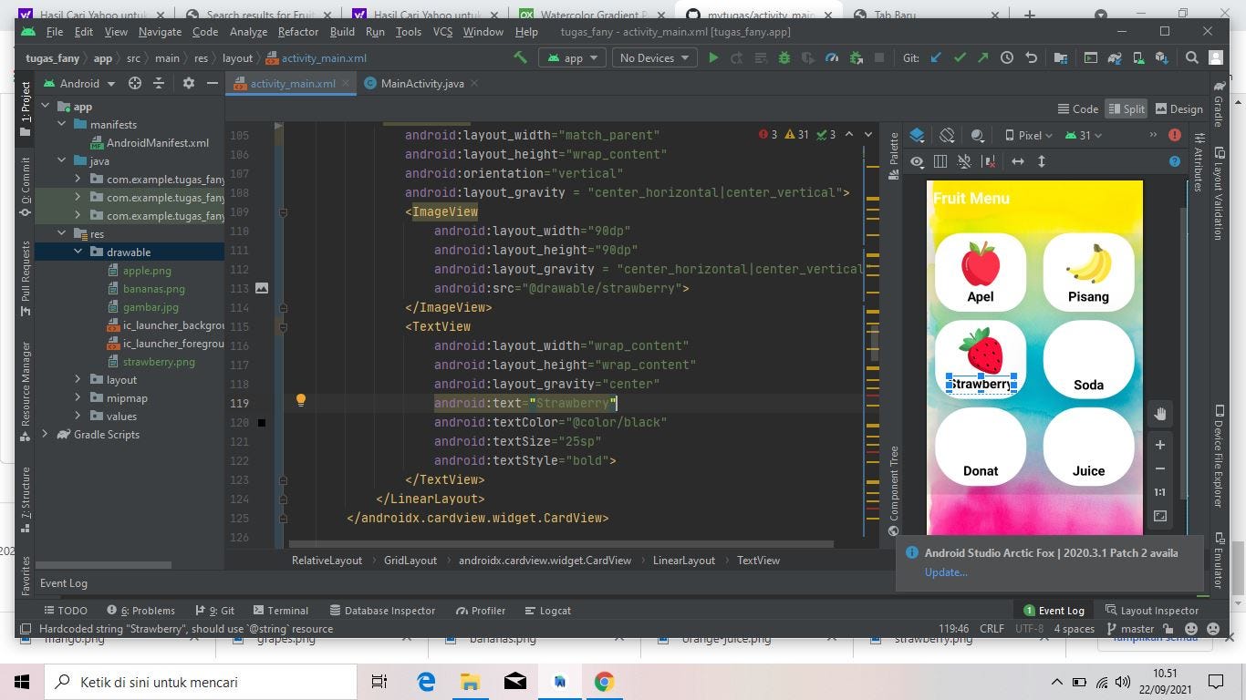 Cara menambahkan tampilan layout di Android Studio ke Github. 2 ...
