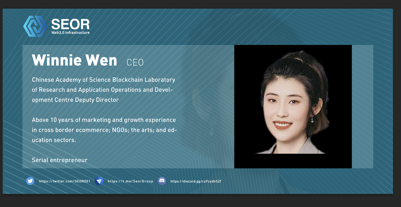 SEOR is the Cornerstone of Web3 Development — Winnie Wen - SEOR Network ...