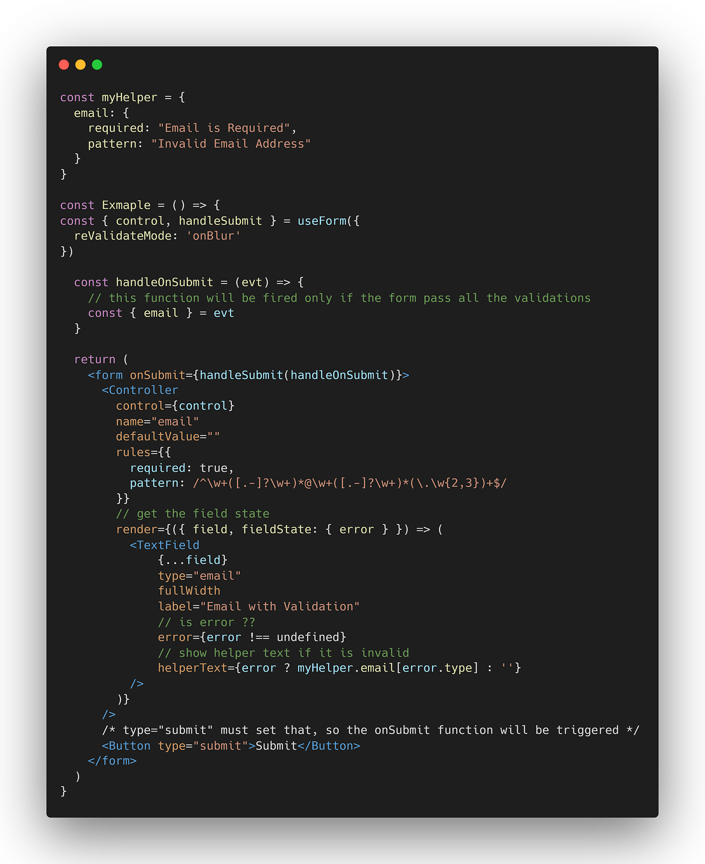 React-hook-form with Mui Examples | by steveleung9527 | Level Up Coding