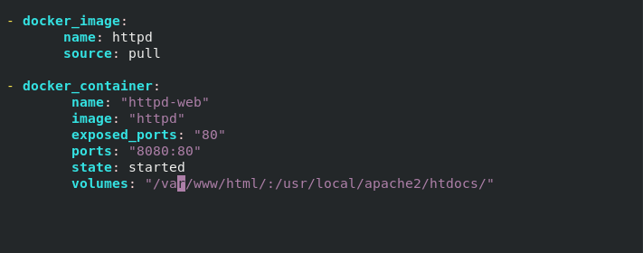 Configuration Of Apache Web Server In Docker Container Using Ansible