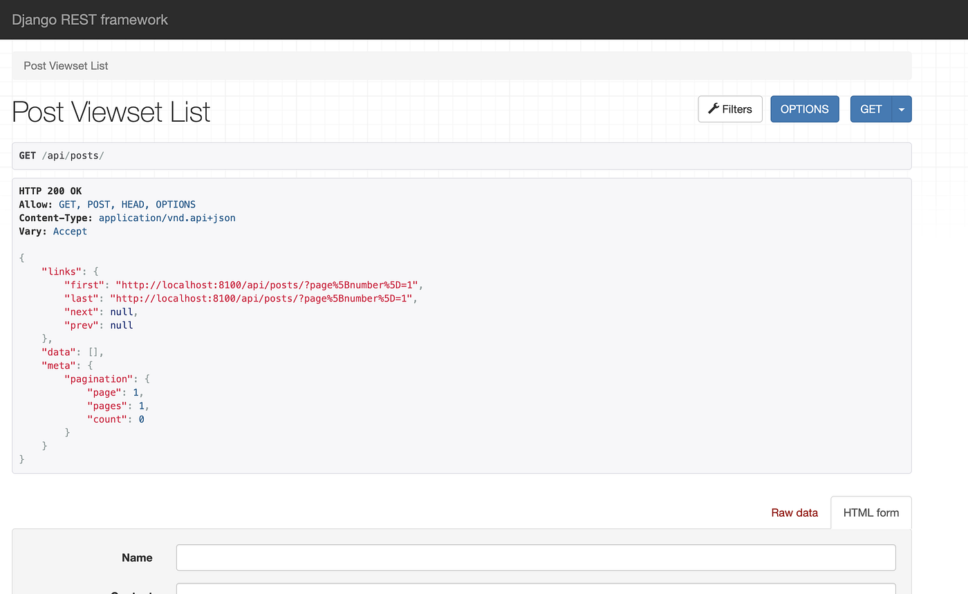 Django Rest Framework API Setup w/ JSONApi and Postgres Database | by ...