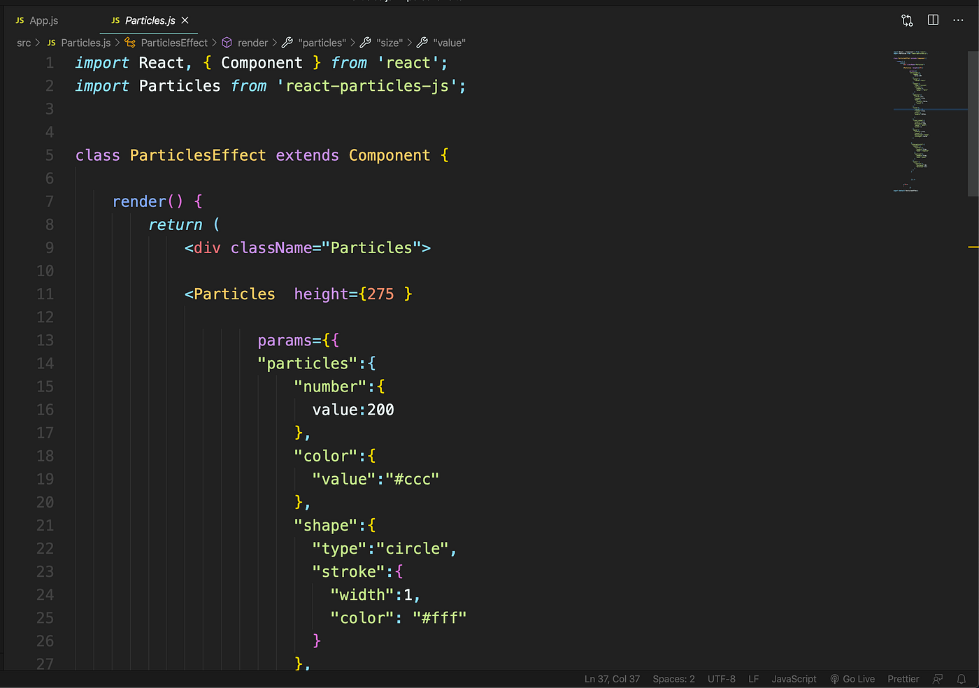 Particles.js with React! 🚀. Recently I had a desire to code my… | by ...