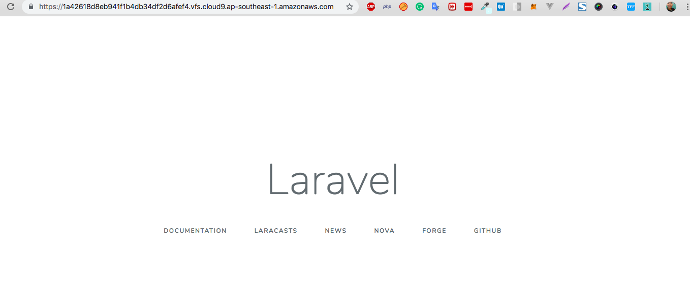 Create Asset Management In Laravel 57 Part 0 Install Laravel On Aws Cloud9 And Setup Github 5051