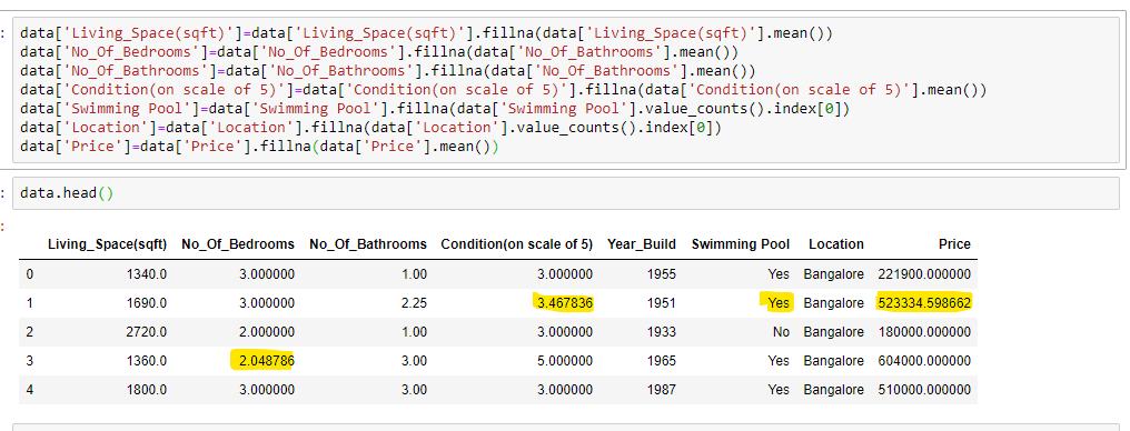 What are all technique to handle the missing data in a dataset??