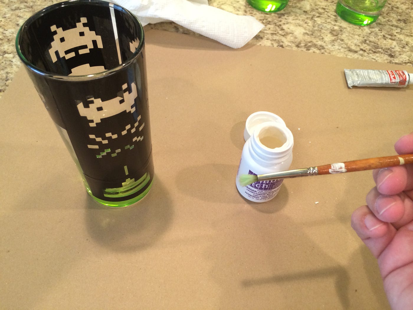 How to make Space Invaders etched drinking glasses | by Trevor J Art ...