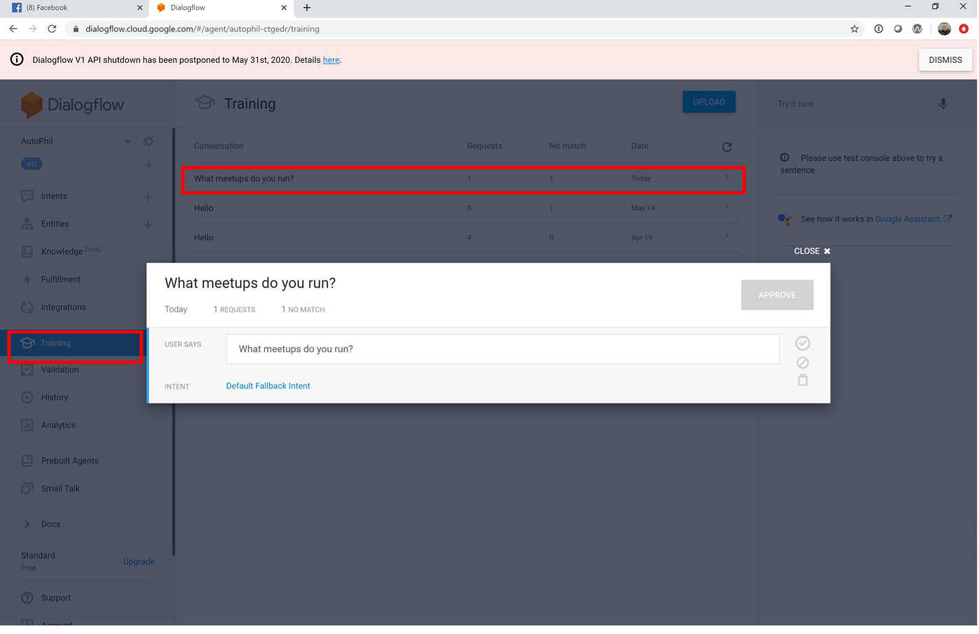 Create a chatbot using Dialogflow | BGL Tech