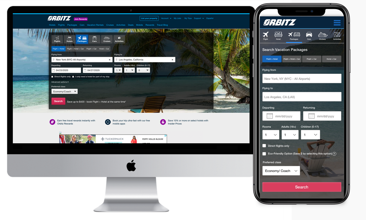 Redesigning Orbitz’ responsive website — A UX case study | by ...