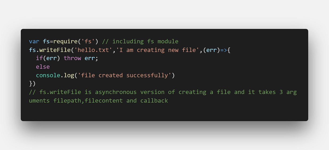 Working with the File System module of Node JS | by Sudeep Joel | Medium