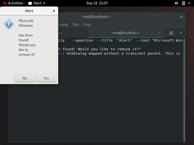 Zenity Code with Sample Output Screenshots | by Abdul Rahman | Medium
