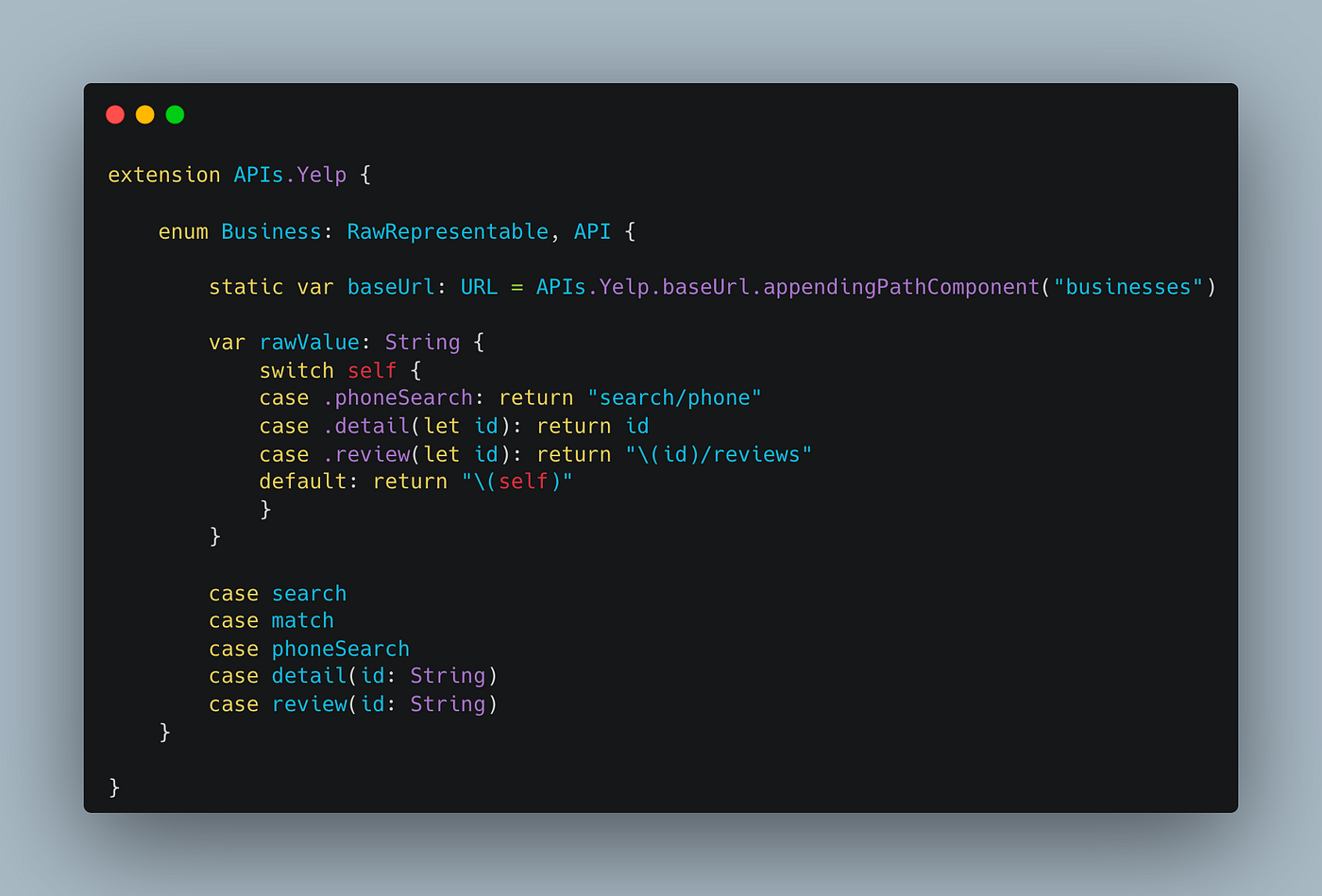 Smartly organize API/Endpoints in Swift | by Daniel Hu | Feb, 2022 | Medium