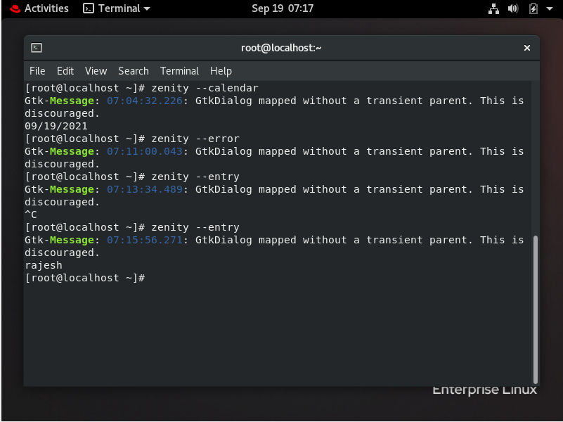 Zenity — Linux Command. zenity is a program that will display… | by Rajeshrayani | Medium