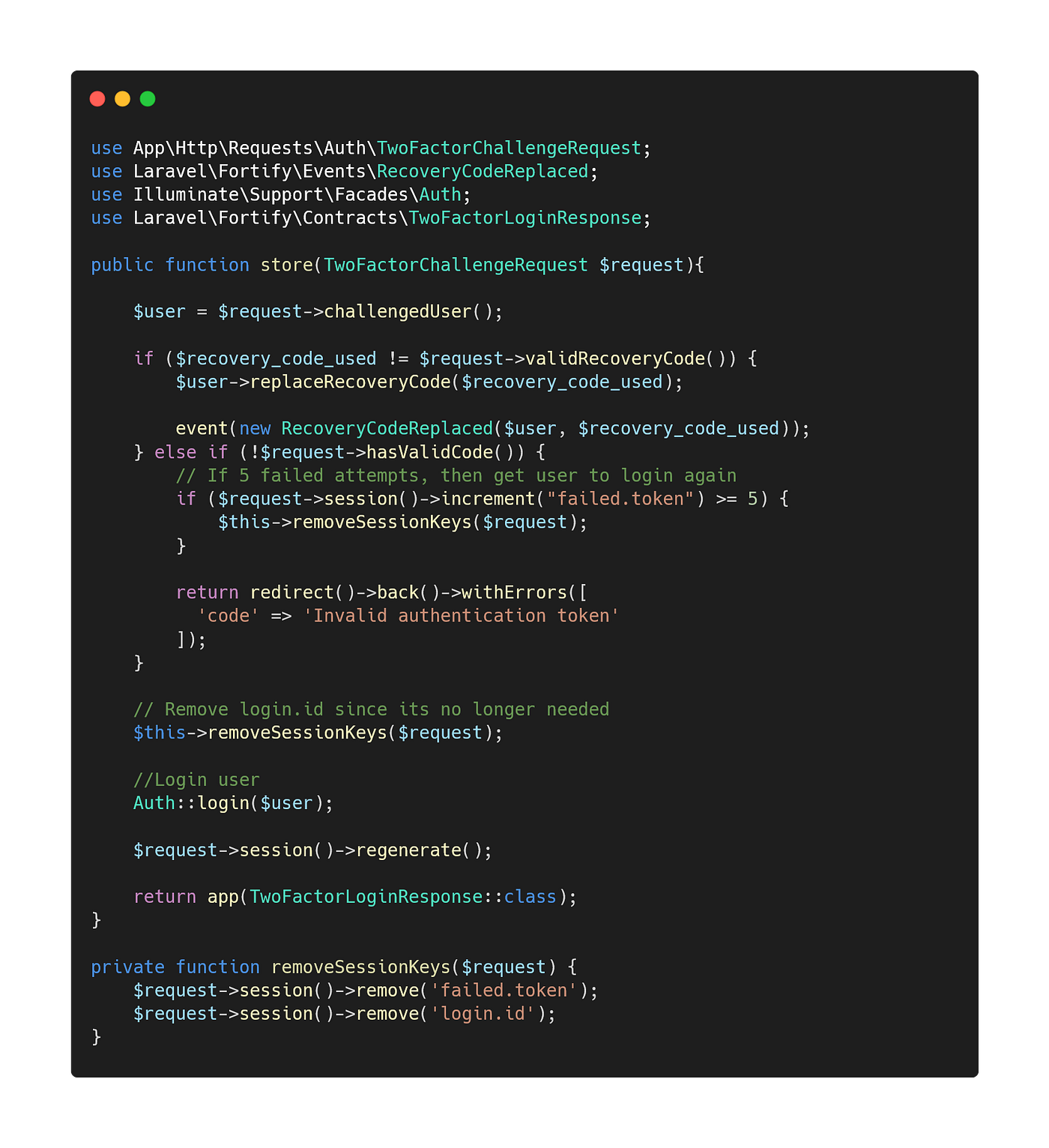 Customising Laravel Fortify 2FA methods | by Matt Gilpin | Medium