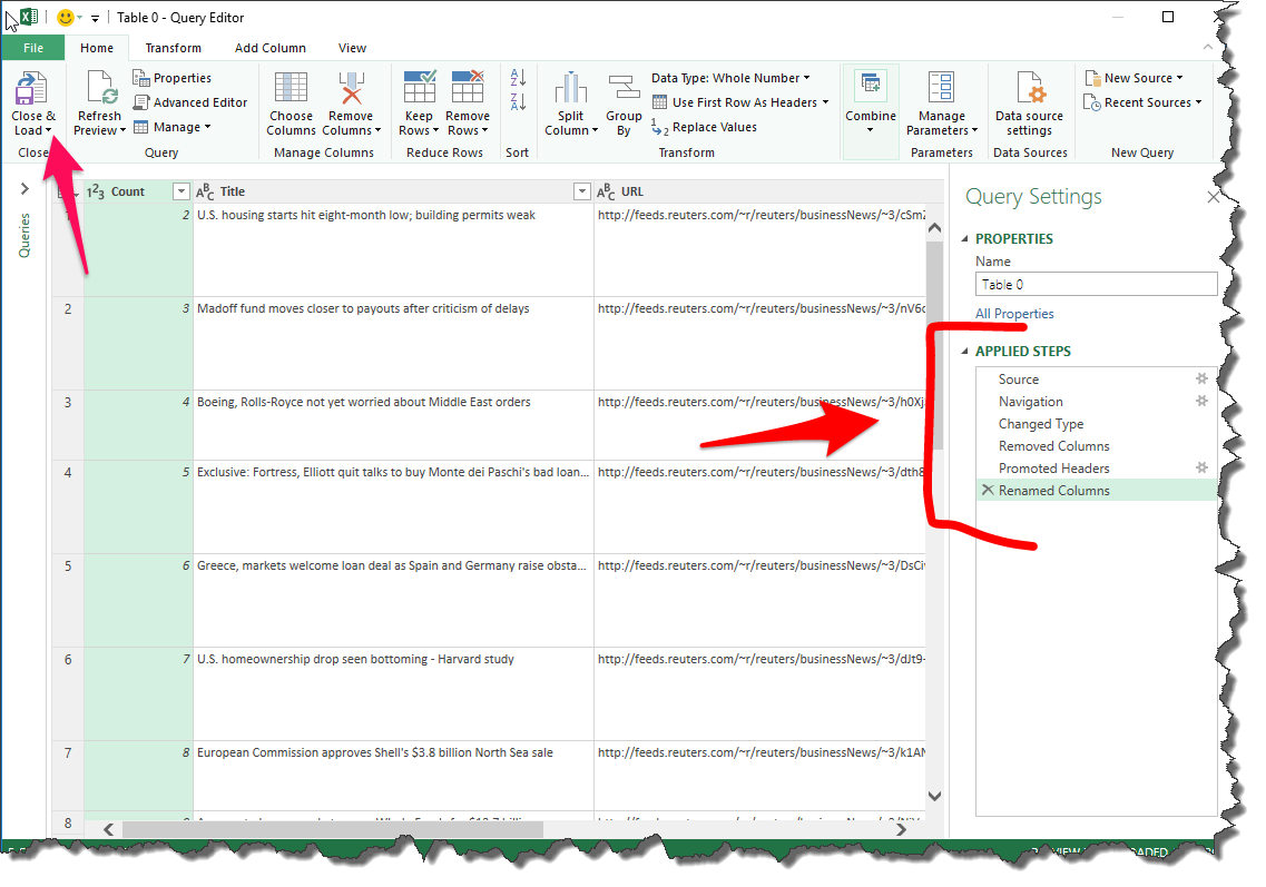 Microsoft Excel — RSS News Feed Into Excel Using PowerQuery? | by Don Tomoff | Let’s Excel | Medium