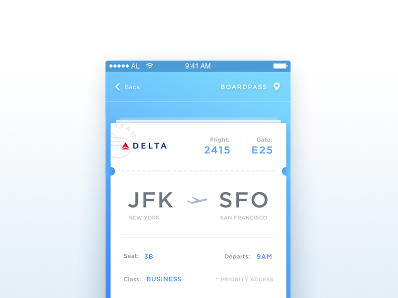 Boarding Pass UI Concepts by Dribbble Designers | by Emma Drews ...