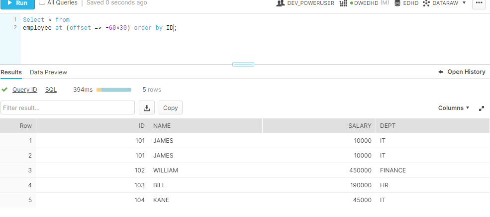Time Travel in Snowflake. Snowflake provides powerful feature… | by ...