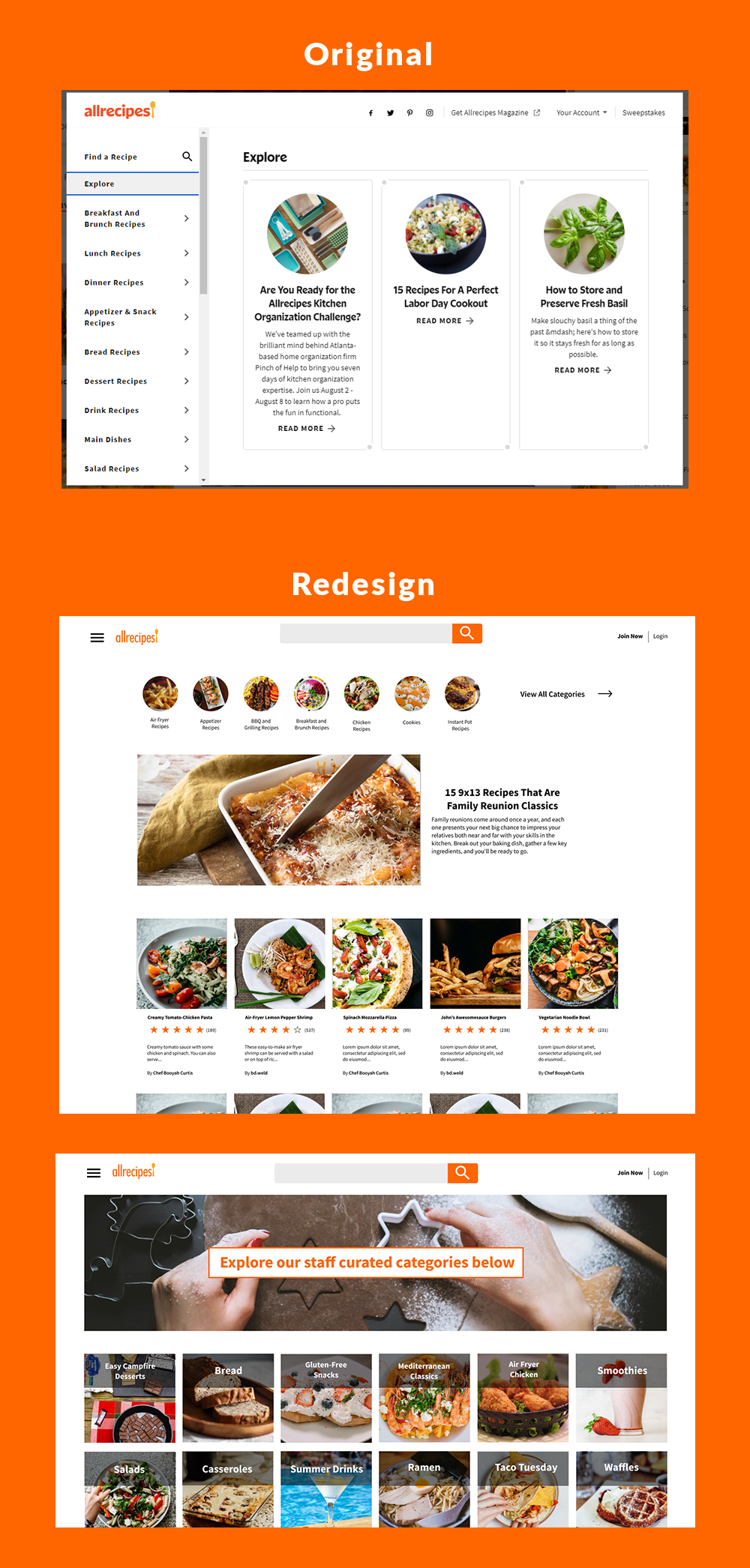 Allrecipes UX Design Study: Redesigning the Most Popular Cooking Site ...