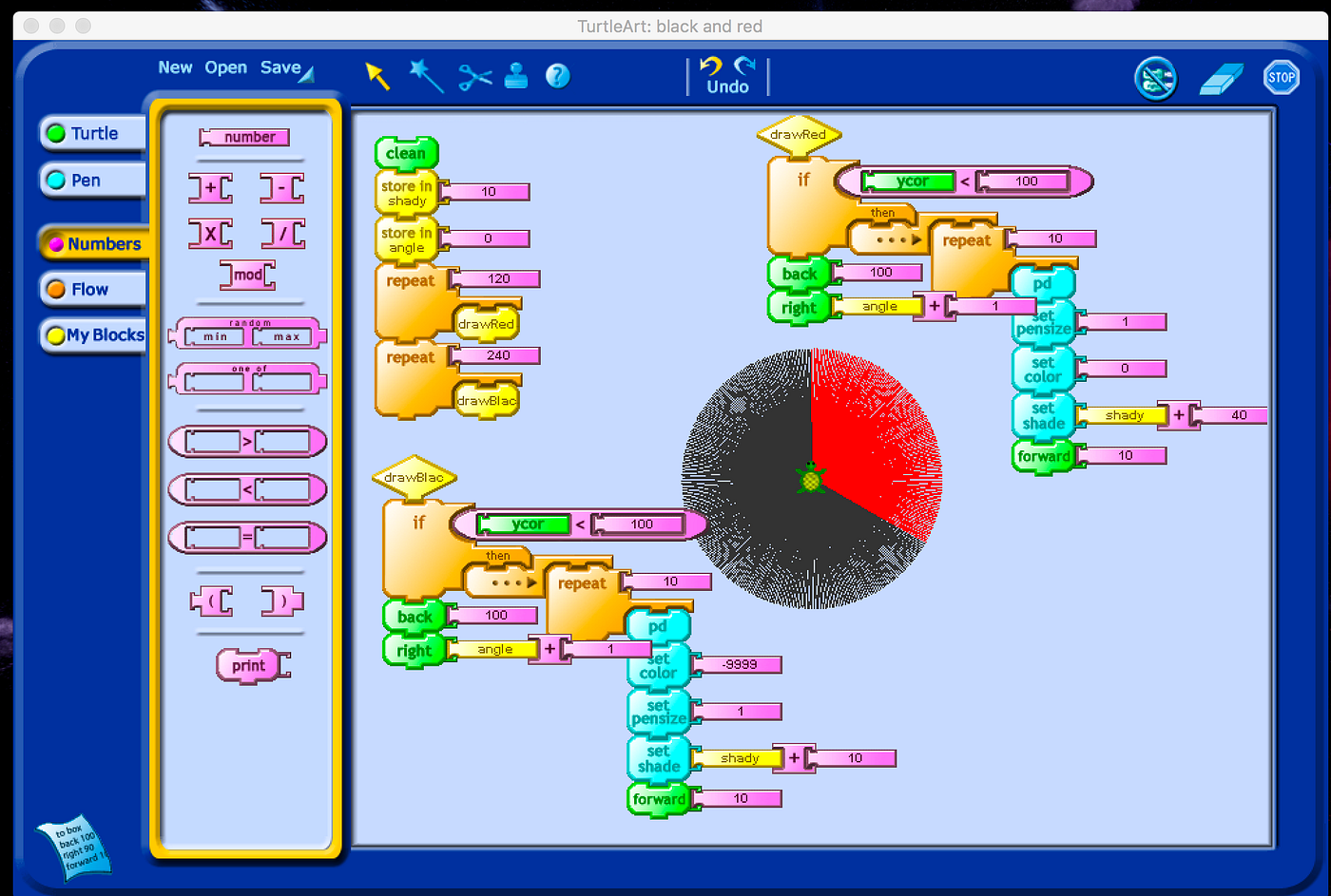 Creating Computational Art with TurtleArt | by Elaine Pan | Medium