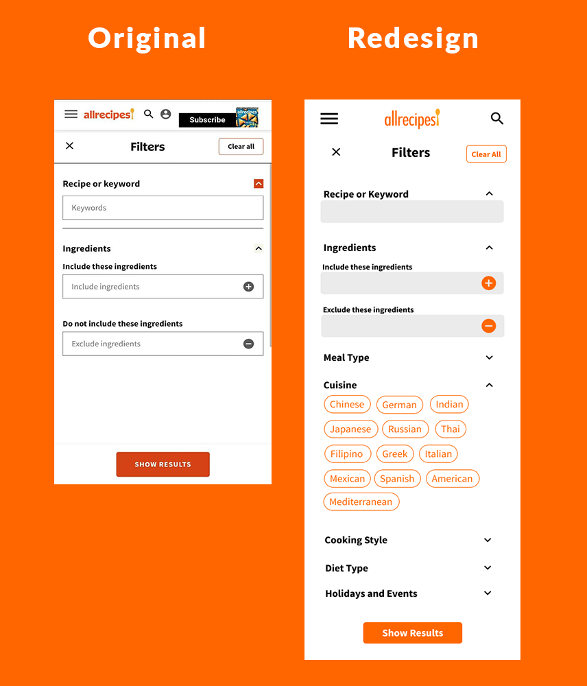Allrecipes UX Design Study: Redesigning the Most Popular Cooking Site ...