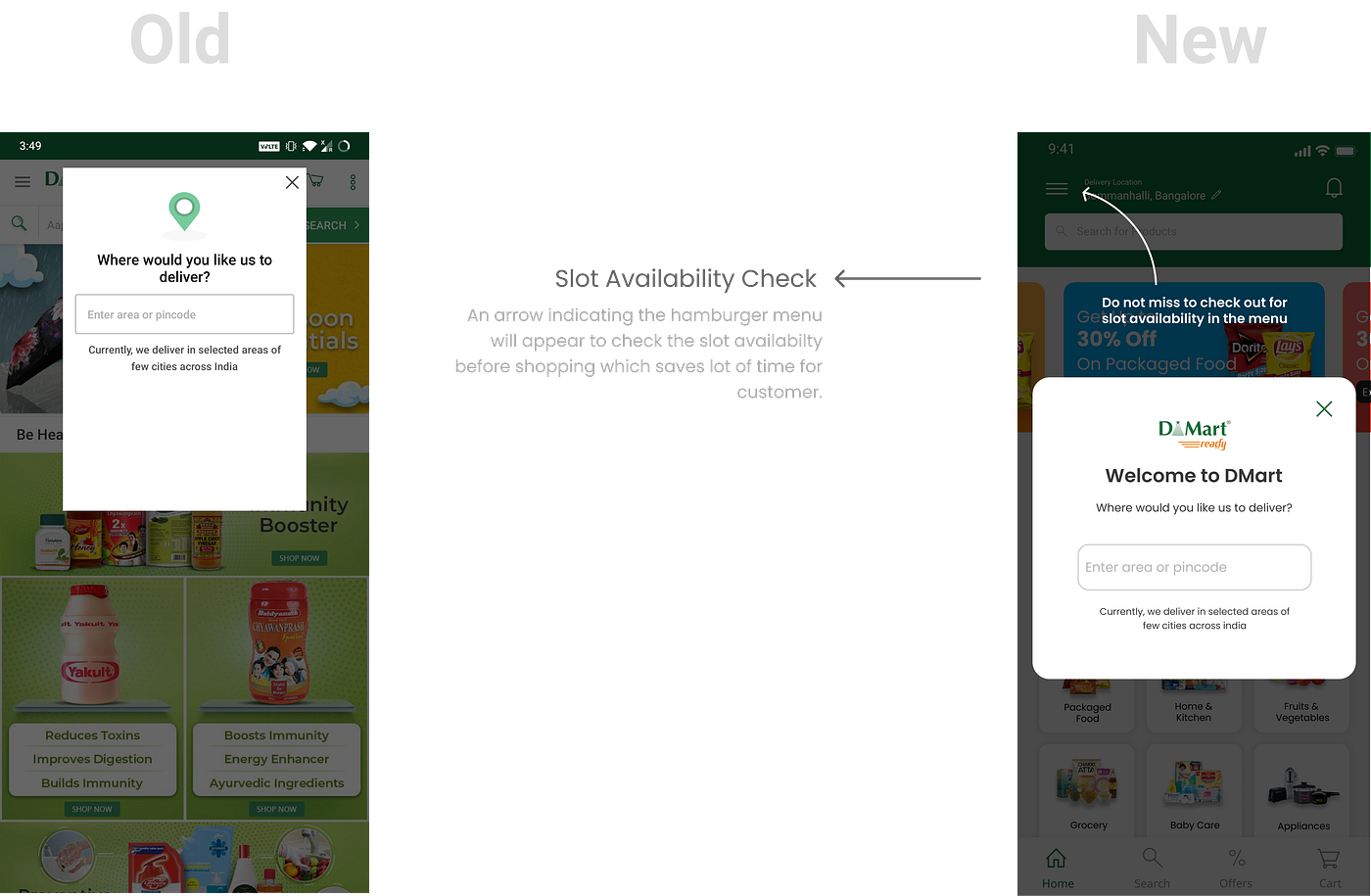 DMart Ready Online Grocery Shopping App Redesign — UI/UX Case Study ...