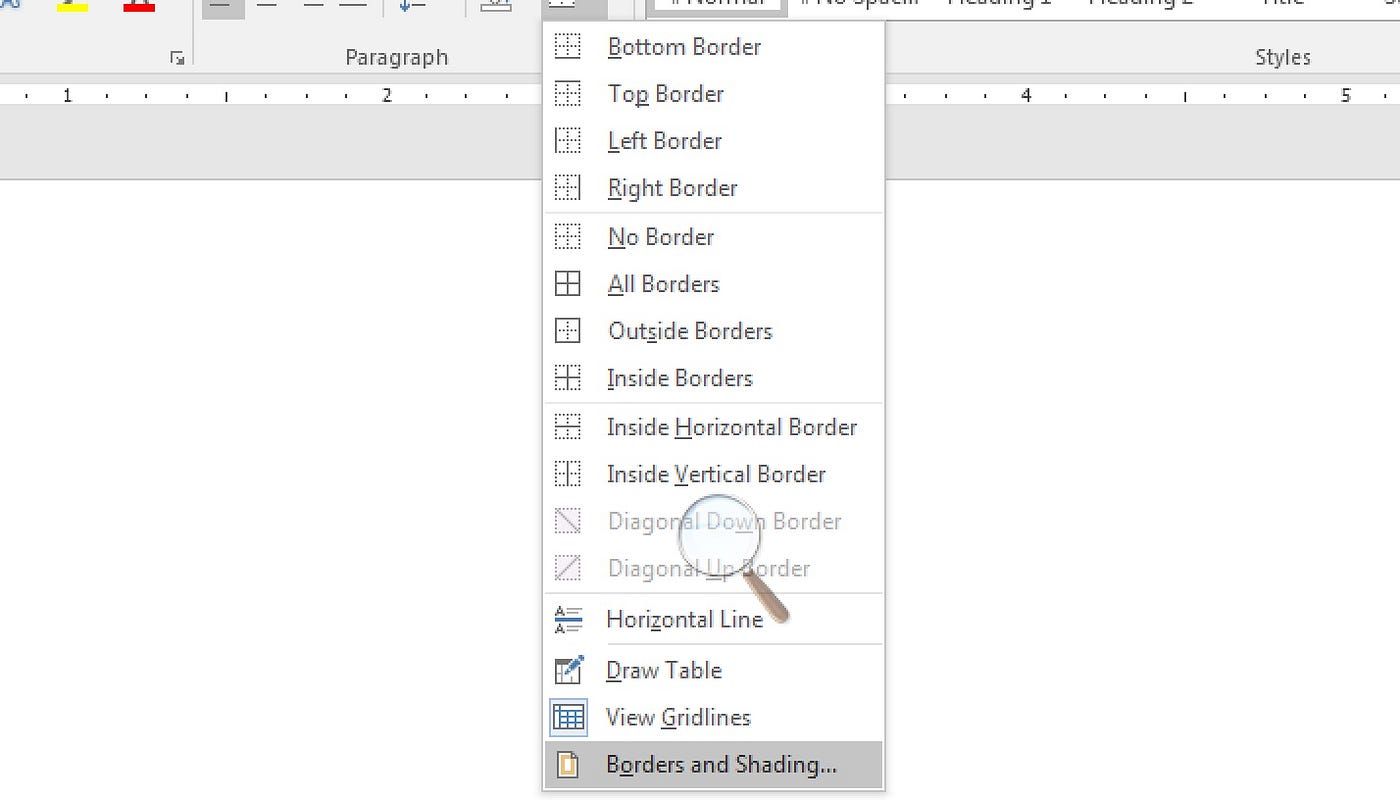 BORDER AND SHADING OPTIONS IN MS WORD | by Suhail Afzal | Medium