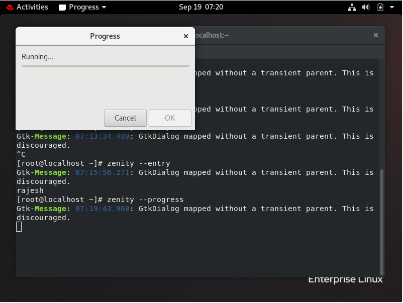 Zenity — Linux Command. zenity is a program that will display… | by Rajeshrayani | Medium