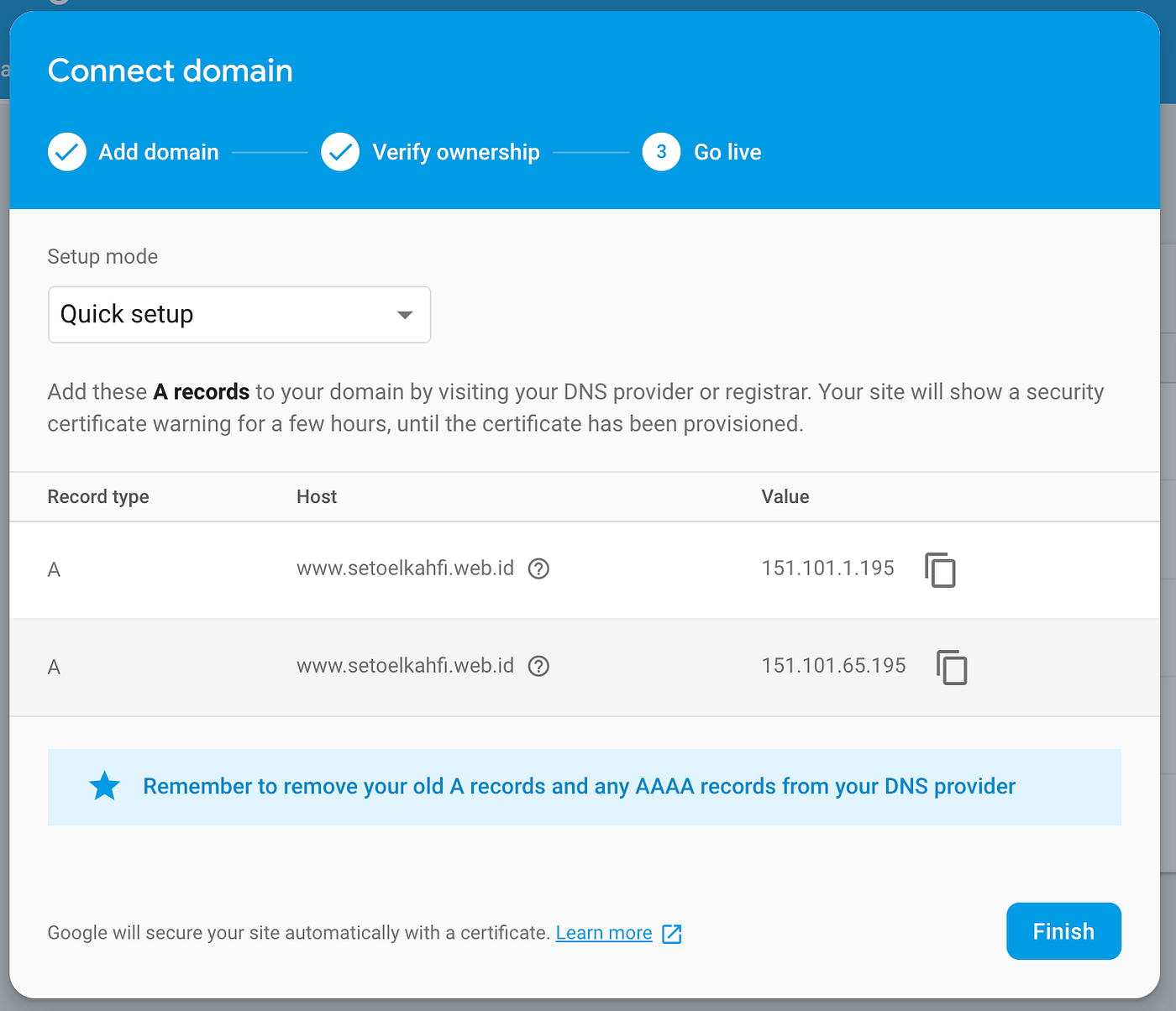 Setting Godaddy Domain for Firebase Hosting | by Seto Elkahfi | Medium