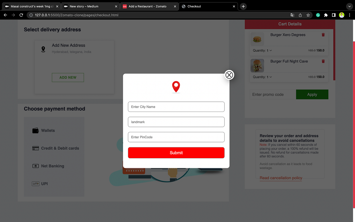 zomato-clone - Codesandbox