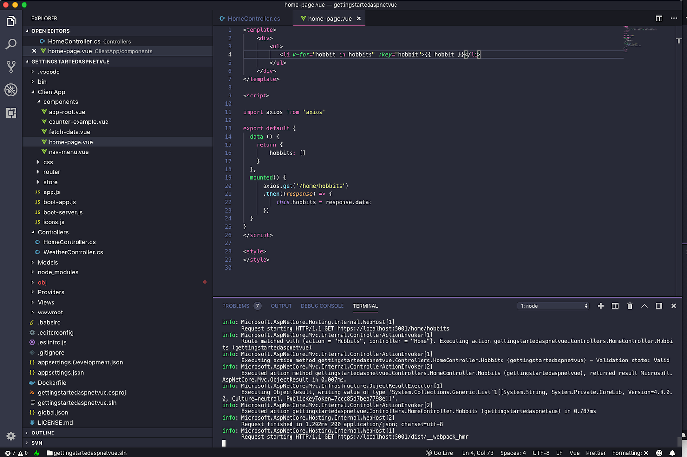 Up & running with Asp Net Core + Vue.js | by Jordan | Medium