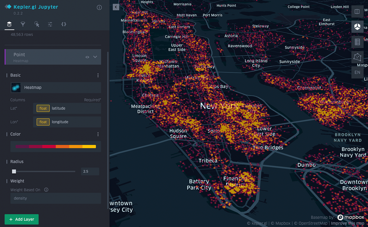 Using kepler.gl for geospatial analysis | by Taseer | Medium