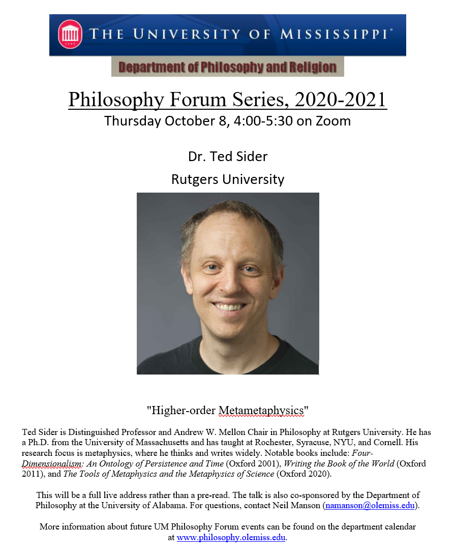 Ted Sider’s Metaphysical Realism. The American philosopher Ted Sider ...