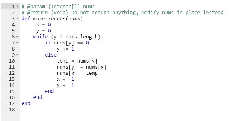 283.[圖解]Move Zeroes. 1.題目描述 | by 劉勇志 | Medium