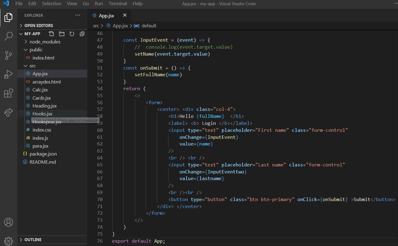 Create basic login forms using React js | by Muhammad ismail | Medium