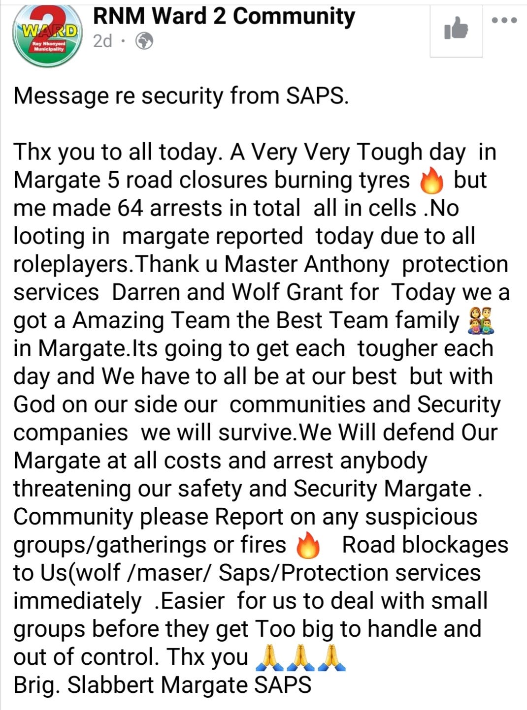 The Margate residents stand together against looting | by Nosihle ...