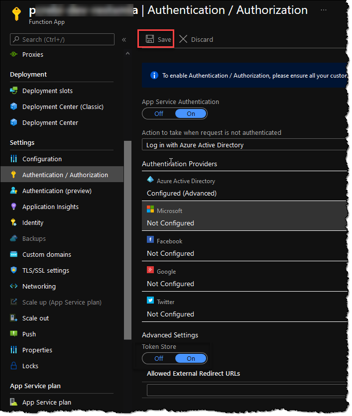 Configure Authentication And Authorization In Azure Functions App With Azure Active Directory
