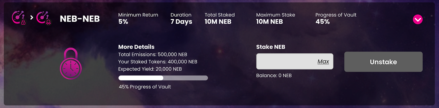Vault Types, Vault Levels, & Fees | by Nebula | Medium
