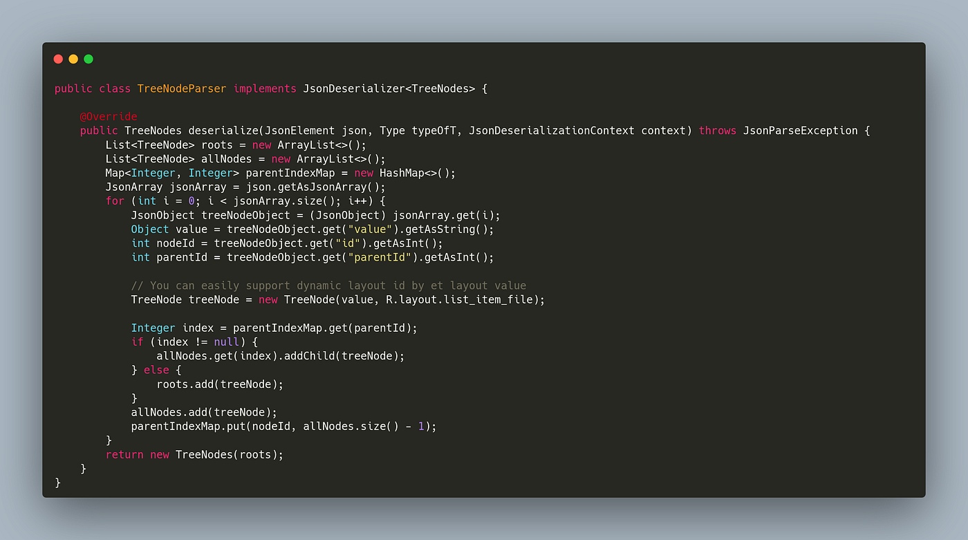 How to build TreeView from JSON in Android | by Amr Hesham | ITNEXT