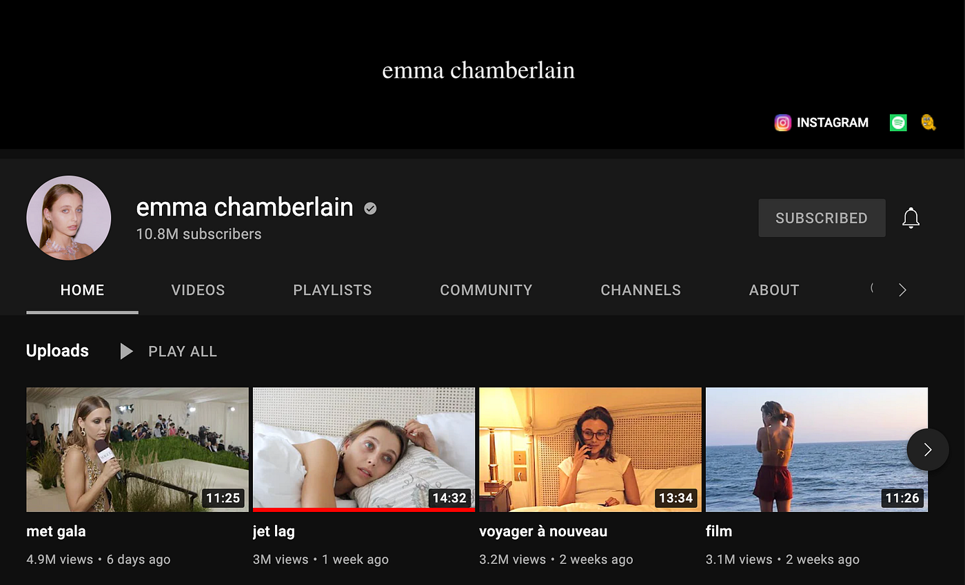 Emma Chamberlain: The Internet’s Best Friend. | by Lily McGourty | Medium