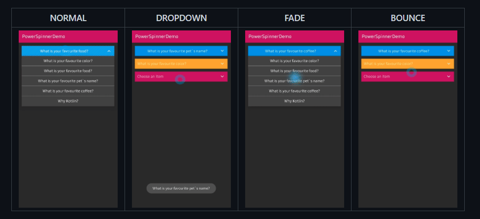 Customizing Android Popup Spinner Dropdown List With Animations By Jaewoong Eum The