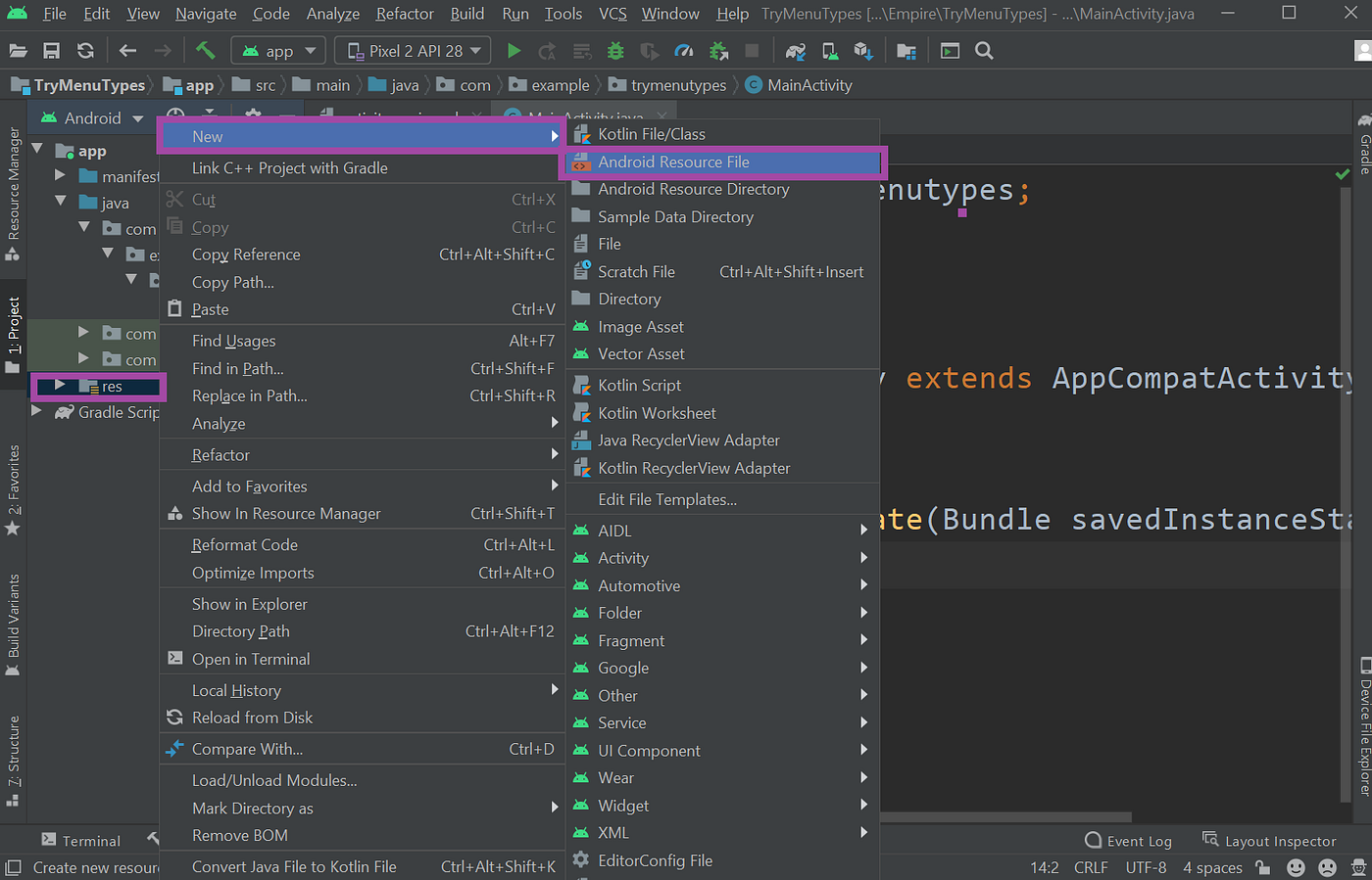 Menu Types in Android with Tutorial | by Nourhan Gehad Abdelkareim | Medium